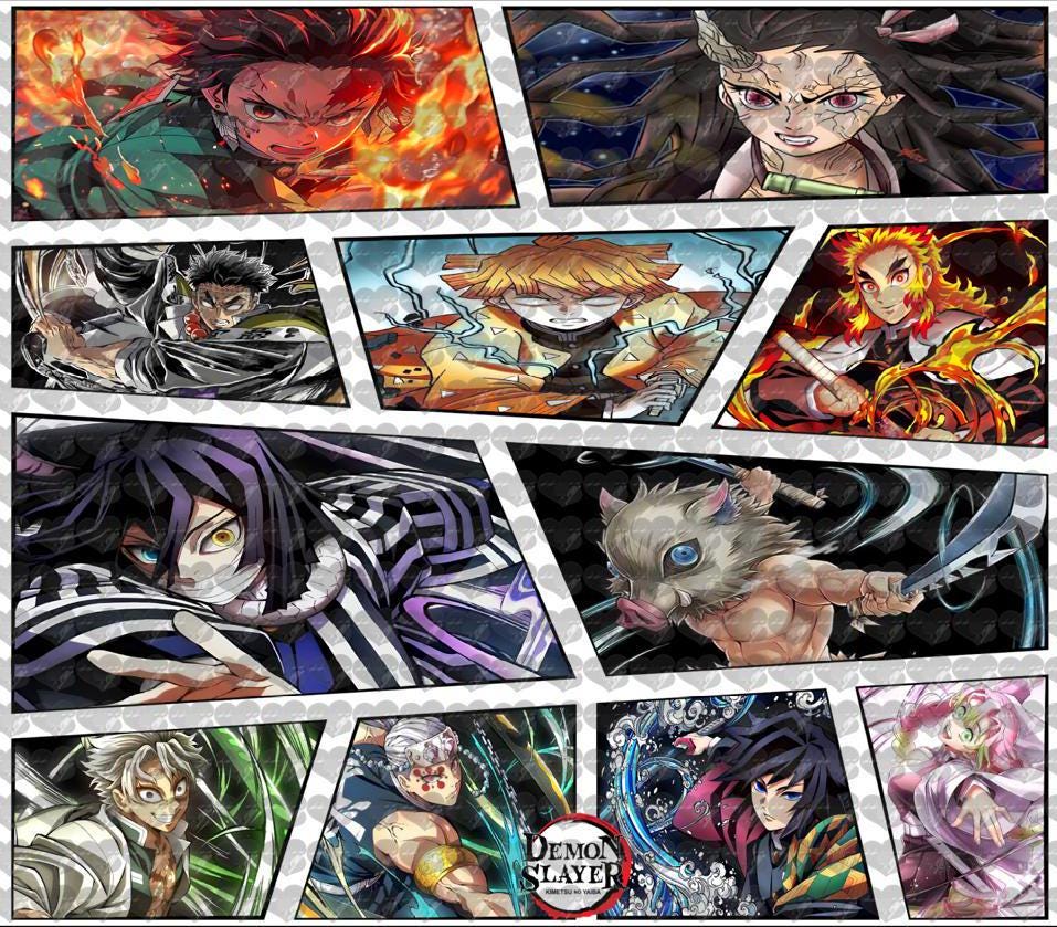 Demon Slayer Tumbler Digital PNG 20oz Image - Etsy