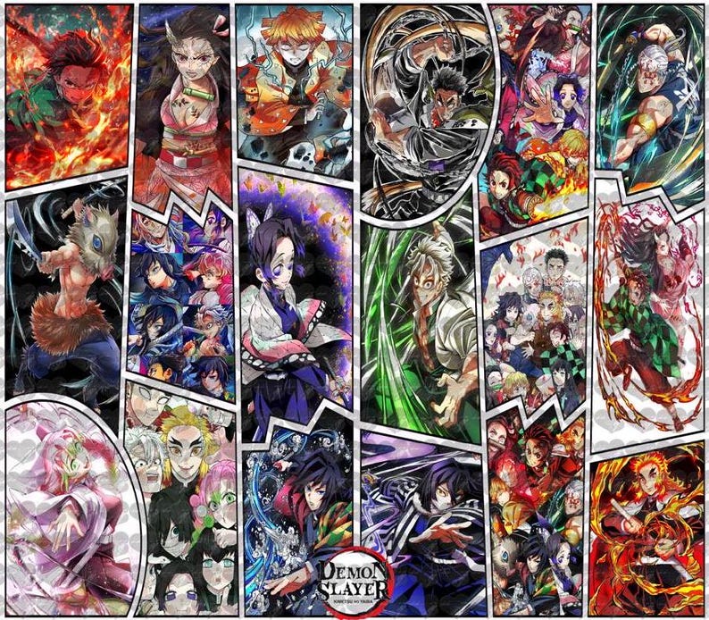 Demon Slayer Tumbler Digital PNG 20oz Image - Etsy