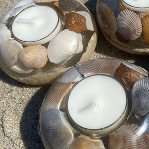 Coastal Shell Themed Tealight Candle Holder - Etsy