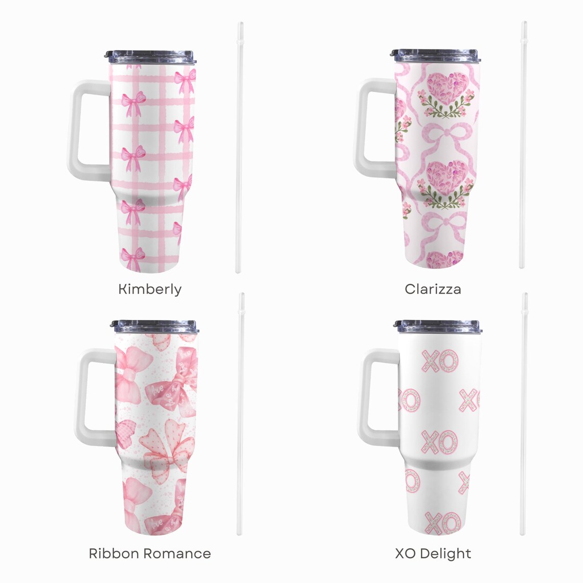 Pink Ribbon Coquette Tumbler: 40oz Insulated Travel Mug - Etsy