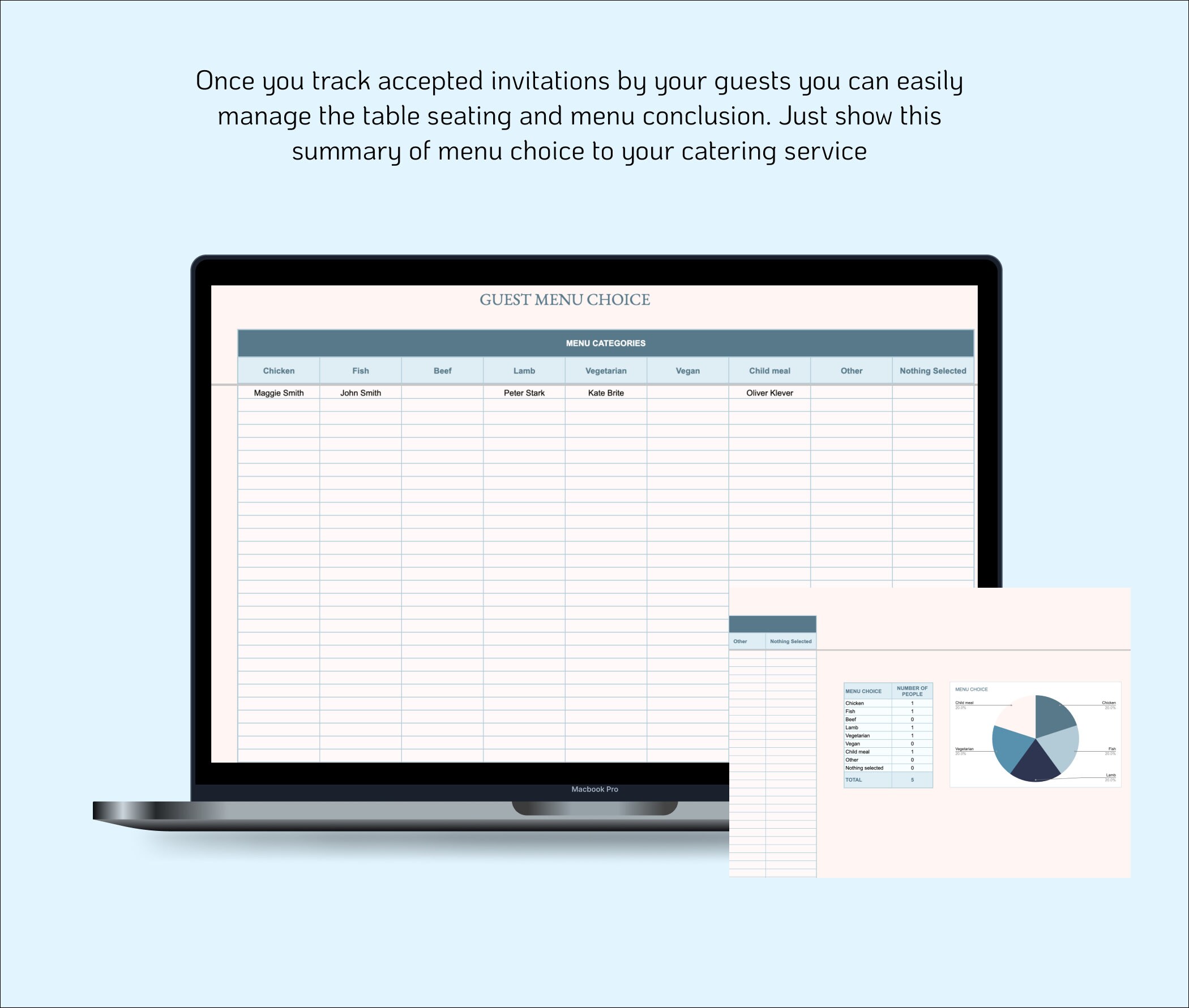 Editable Table Seating Chart Template, Event Invitations Tracker ...