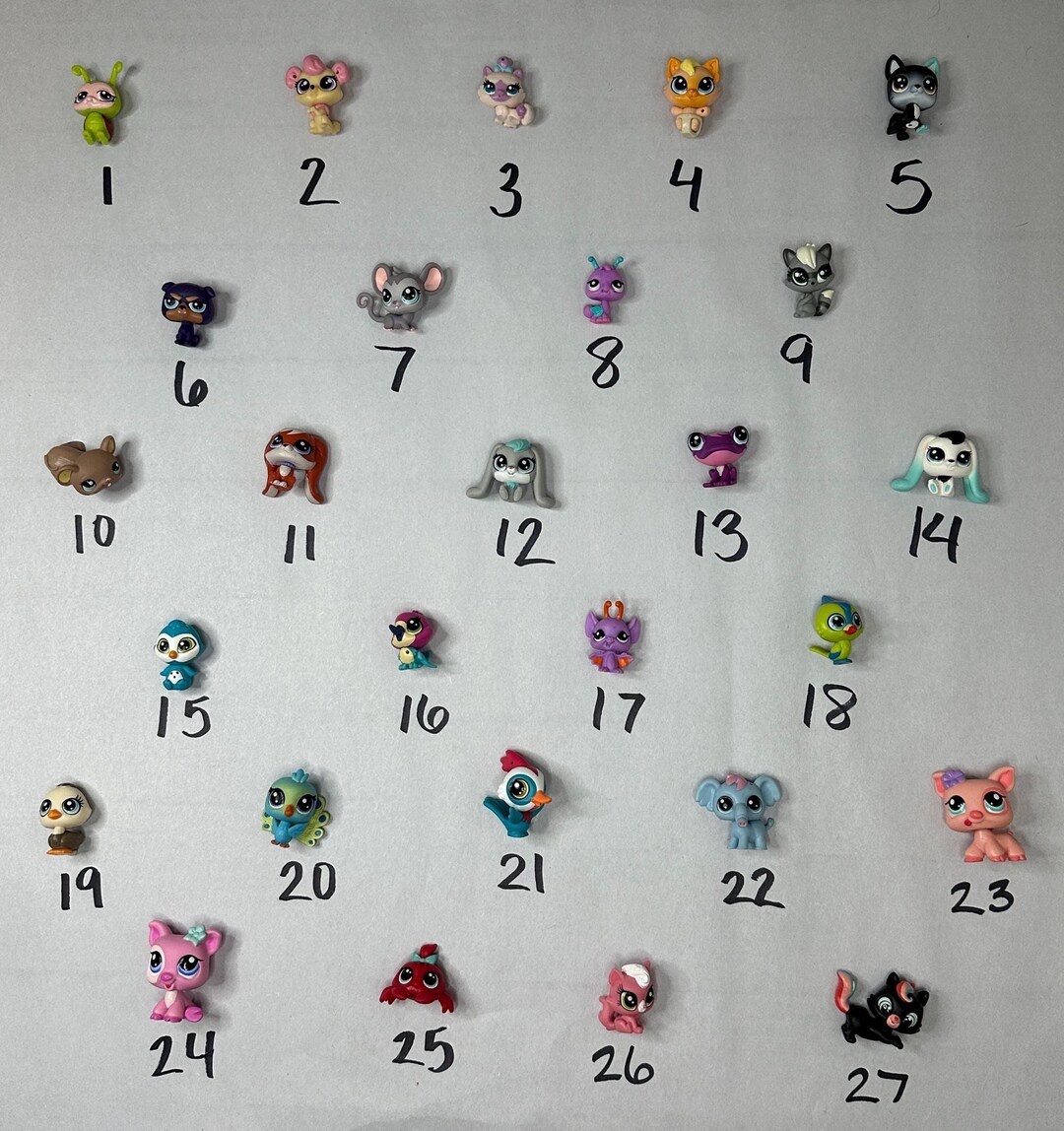MINI Littlest Pet Shop LPS Figurines Animals Fish Birds Reptiles ...