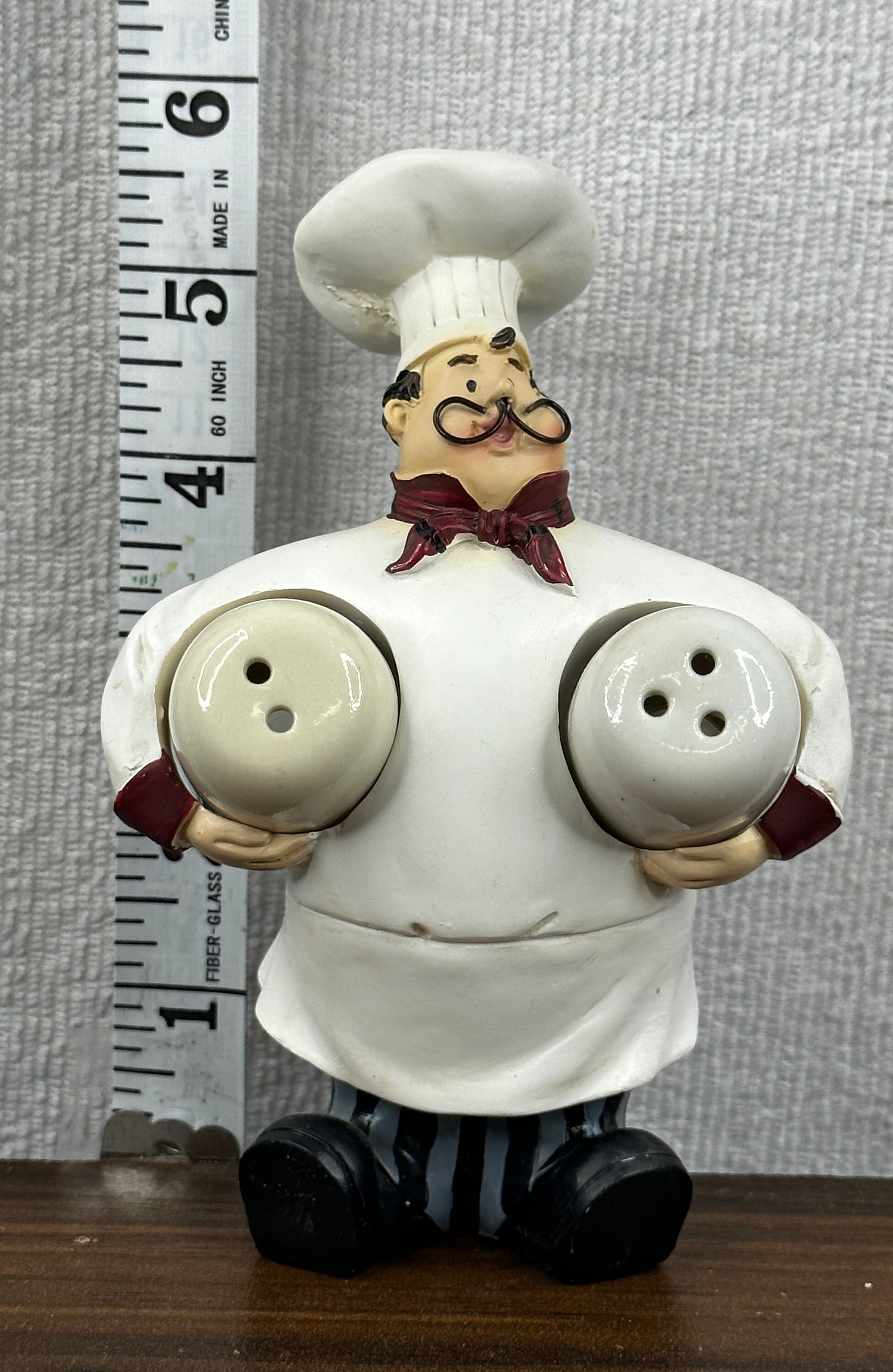 Fat Chef, Salt & Pepper Shakers Vintage 1990s Resign Italian Figurine ...