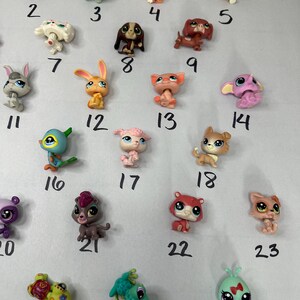Littlest Pet Shop LPS Figurines Animals Fish Birds Reptiles Colorful Cake Toppers Decorative ...