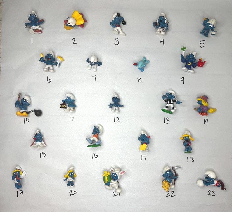 Group 4 ** Vintage 1960s - 1980’s Smurfs Figurines Condition May Vary ...