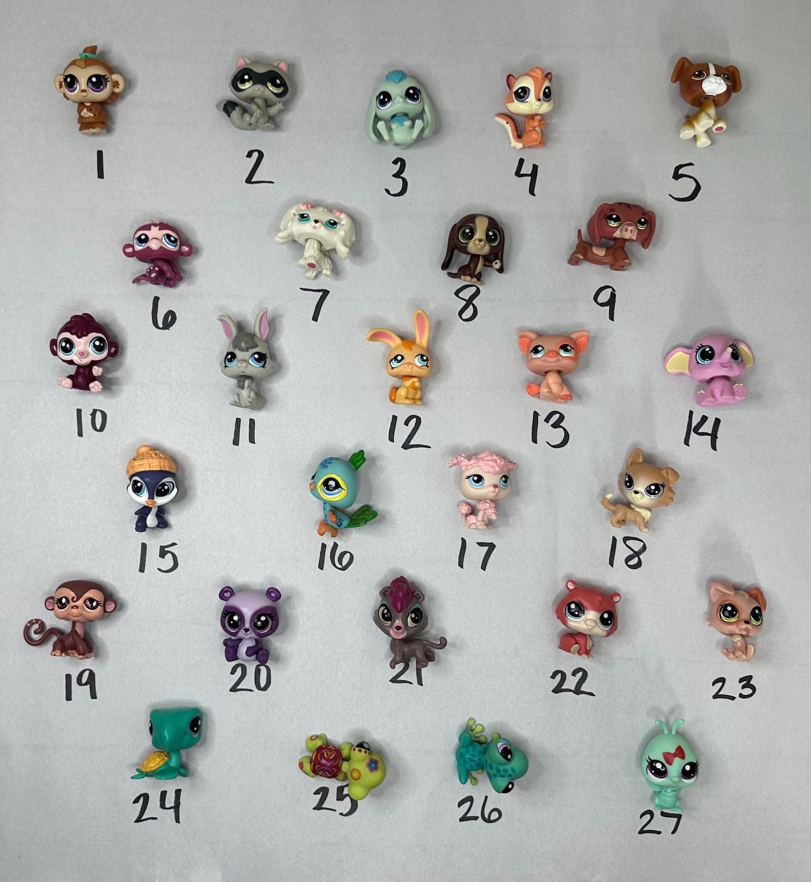 Littlest Pet Shop LPS Figurines Animals Fish Birds Reptiles Colorful ...