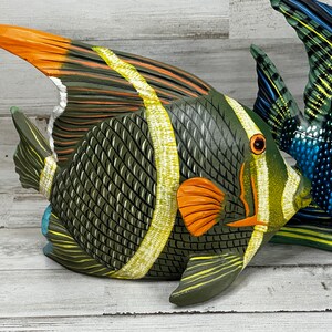 Set of 3 Coral Fish Wood Carved Land & Sea Collectibles Nature Series ...
