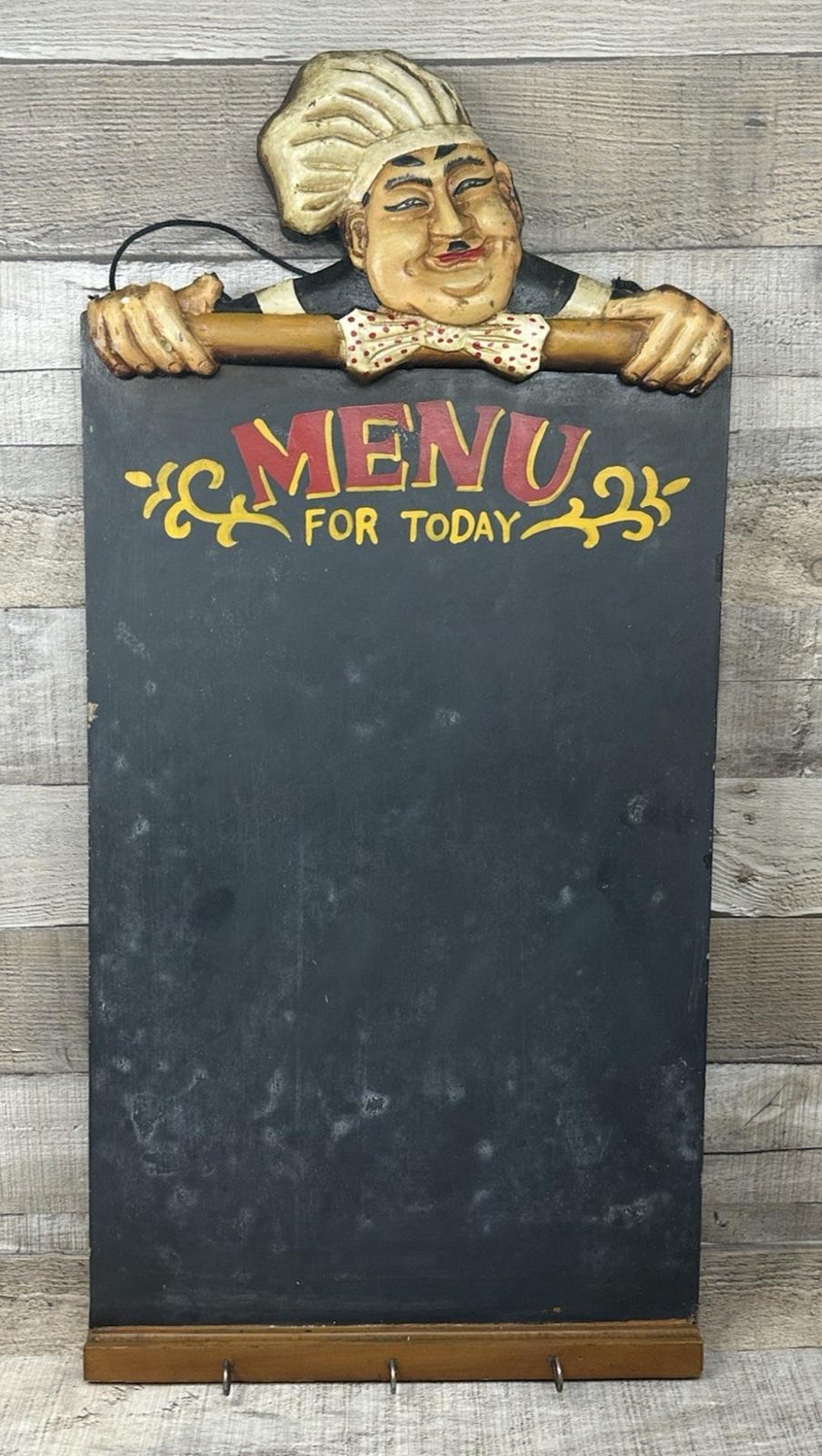 Vintage Fat Chef Resin Chalkboard / Blackboard Menu Restaurant Wall ...
