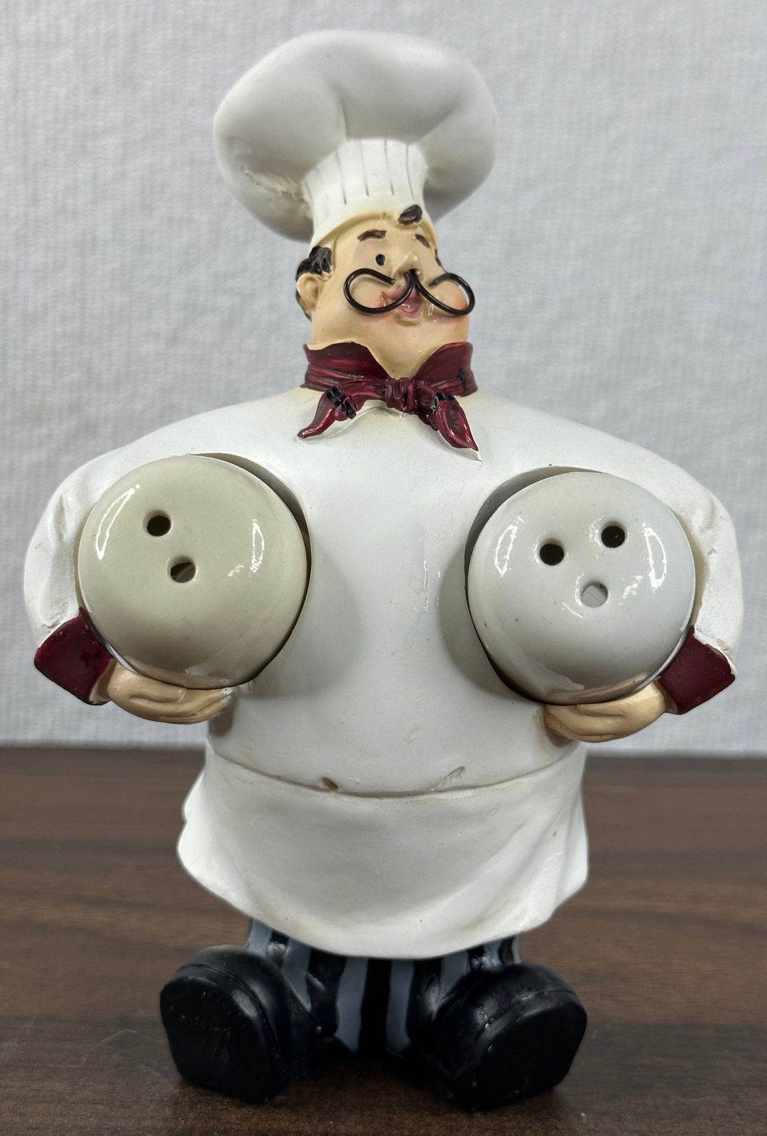 Fat Chef, Salt & Pepper Shakers Vintage 1990s Resign Italian Figurine ...