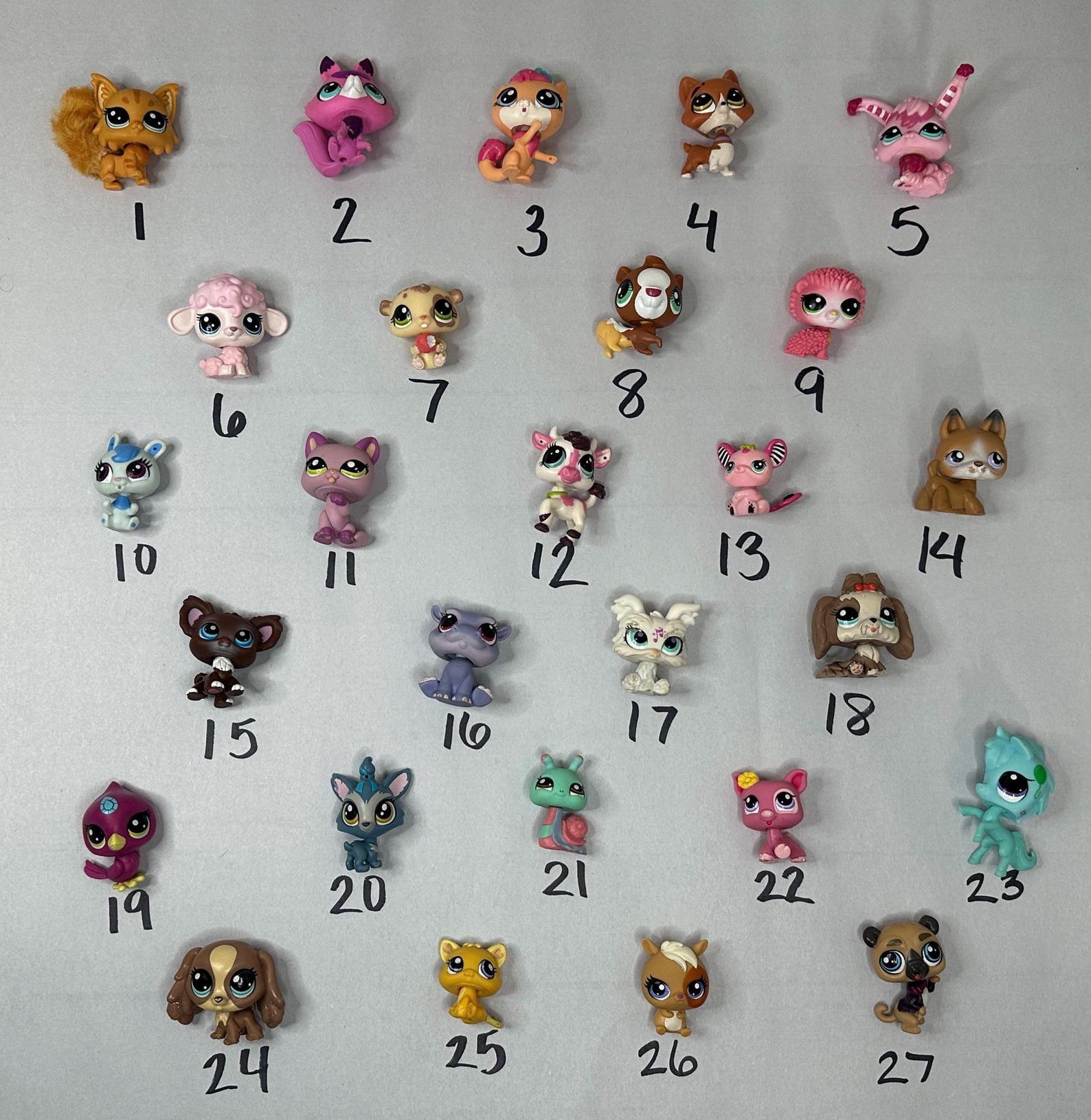 Littlest Pet Shop LPS Figurines Animals Fish Birds Reptiles Colorful ...