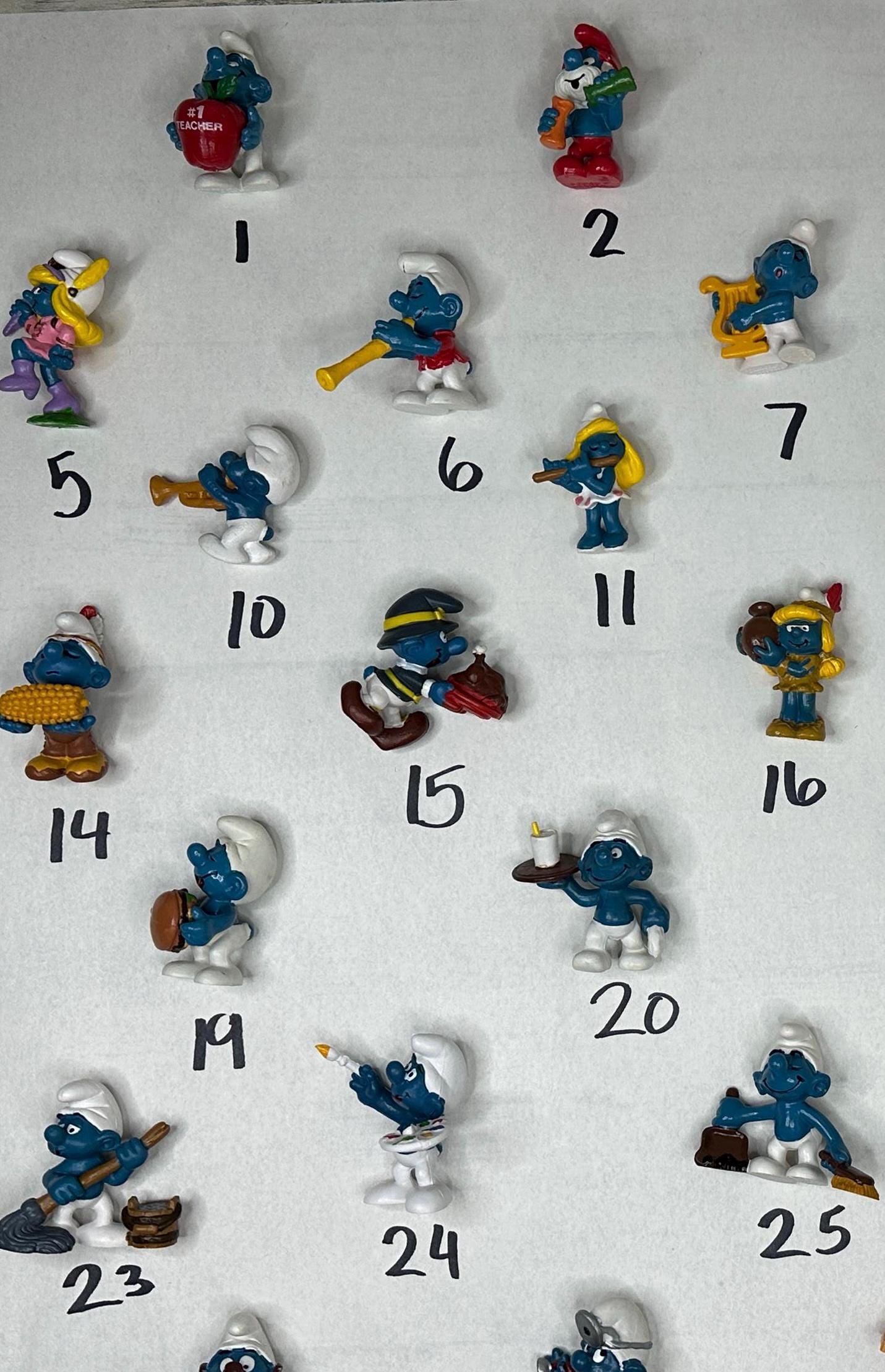 Group 2 ** Vintage 1960s - 1980’s Smurfs Figurines Condition May Vary ...