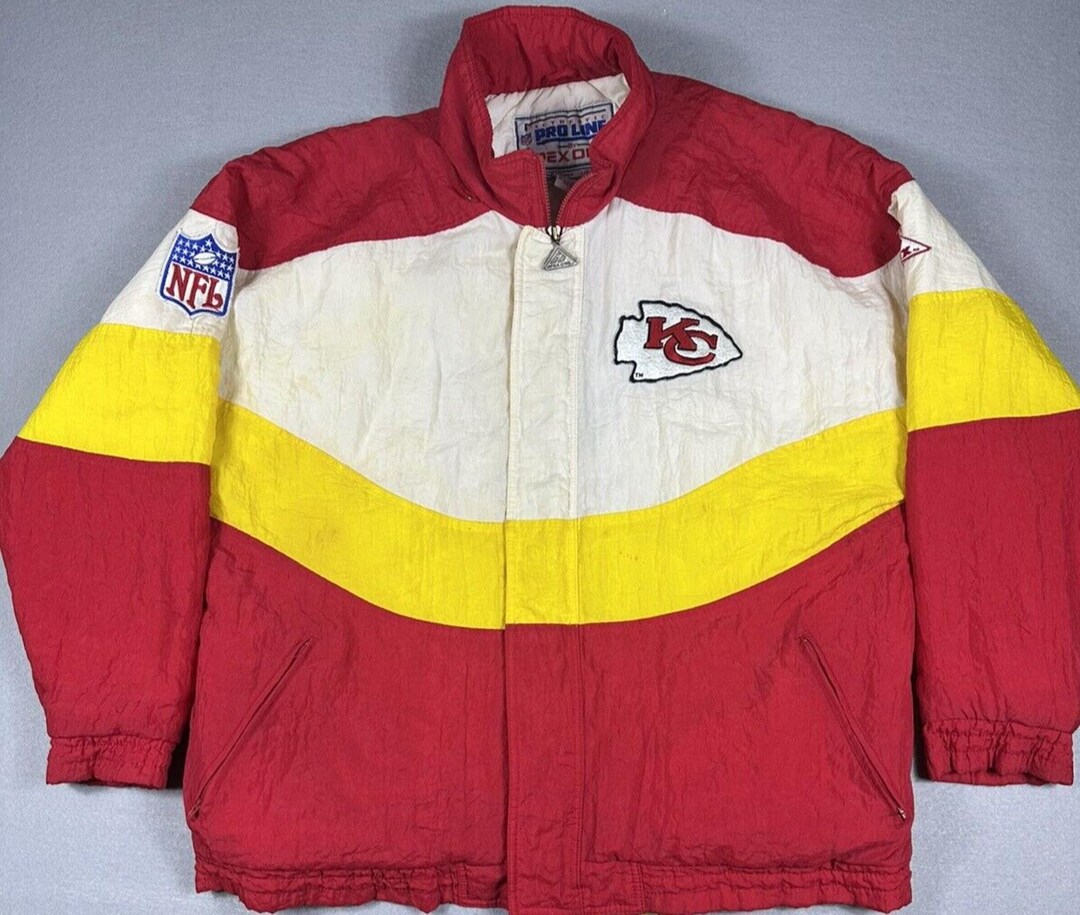 Vintage 1990s Kansas City Chiefs Puffer Jacket Size L Pro Line by Apex ...