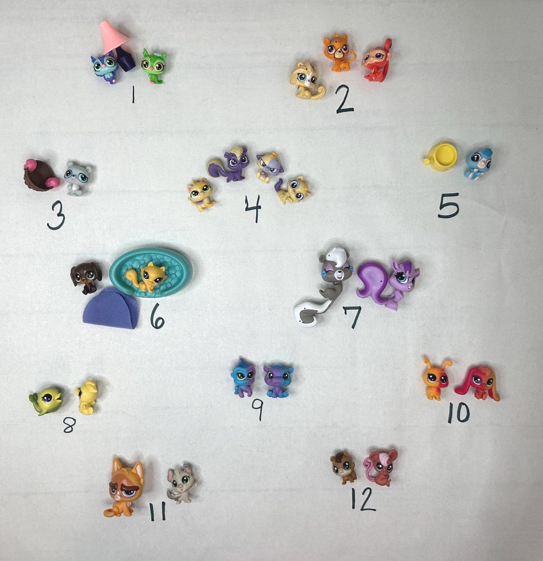 Friends and Family Littlest Pet Shop LPS Figurines Animals Fish Birds ...