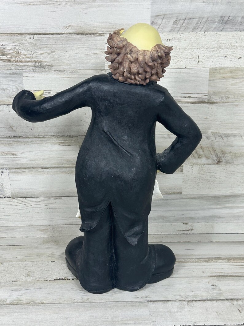 Vintage Waiter Butler Server Statue Figurine Utensil Holder Black Suit ...