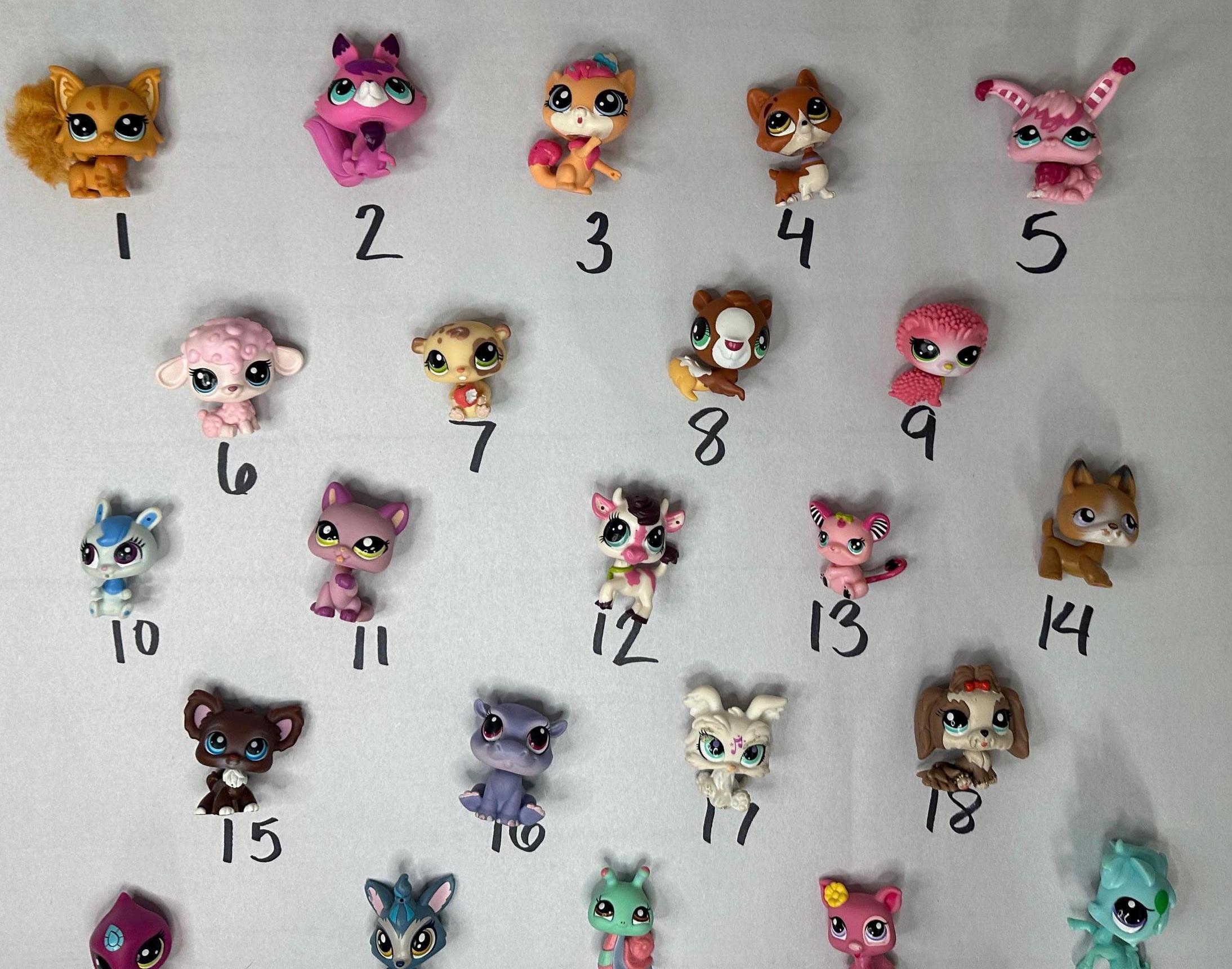 Littlest Pet Shop LPS Figurines Animals Fish Birds Reptiles Colorful ...