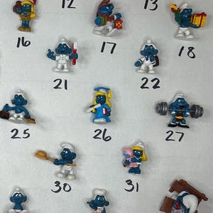Group 2 ** Vintage 1960s - 1980’s Smurfs Figurines Condition May Vary ...