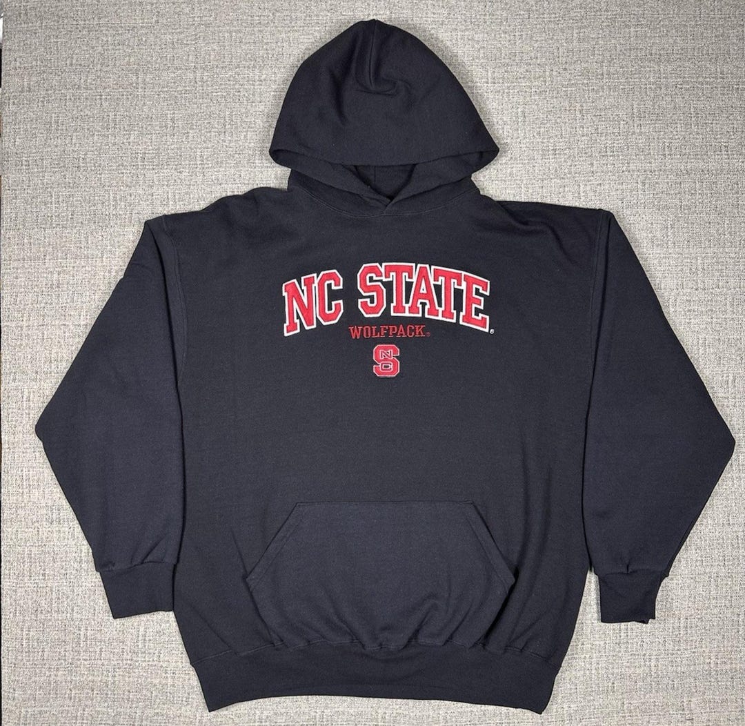 Vintage North Carolina State Wolfpack Sweatshirt Hoodie Sz XXL 2XL ...