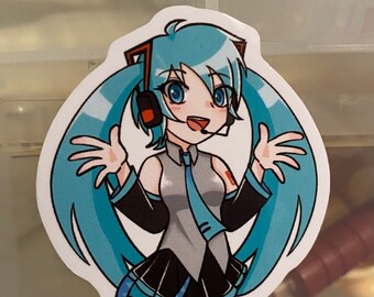 Hatsune Miku Vinyl Sticker Miku Laptop Sticker Rock Hatsune Miku ...