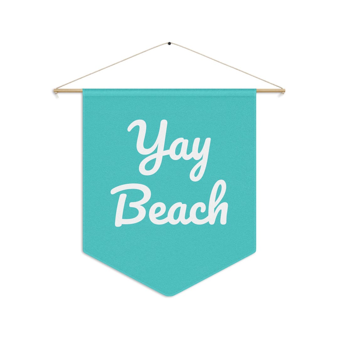 Yay Beach Pennant Banner, Beach Cottage Decor - Etsy