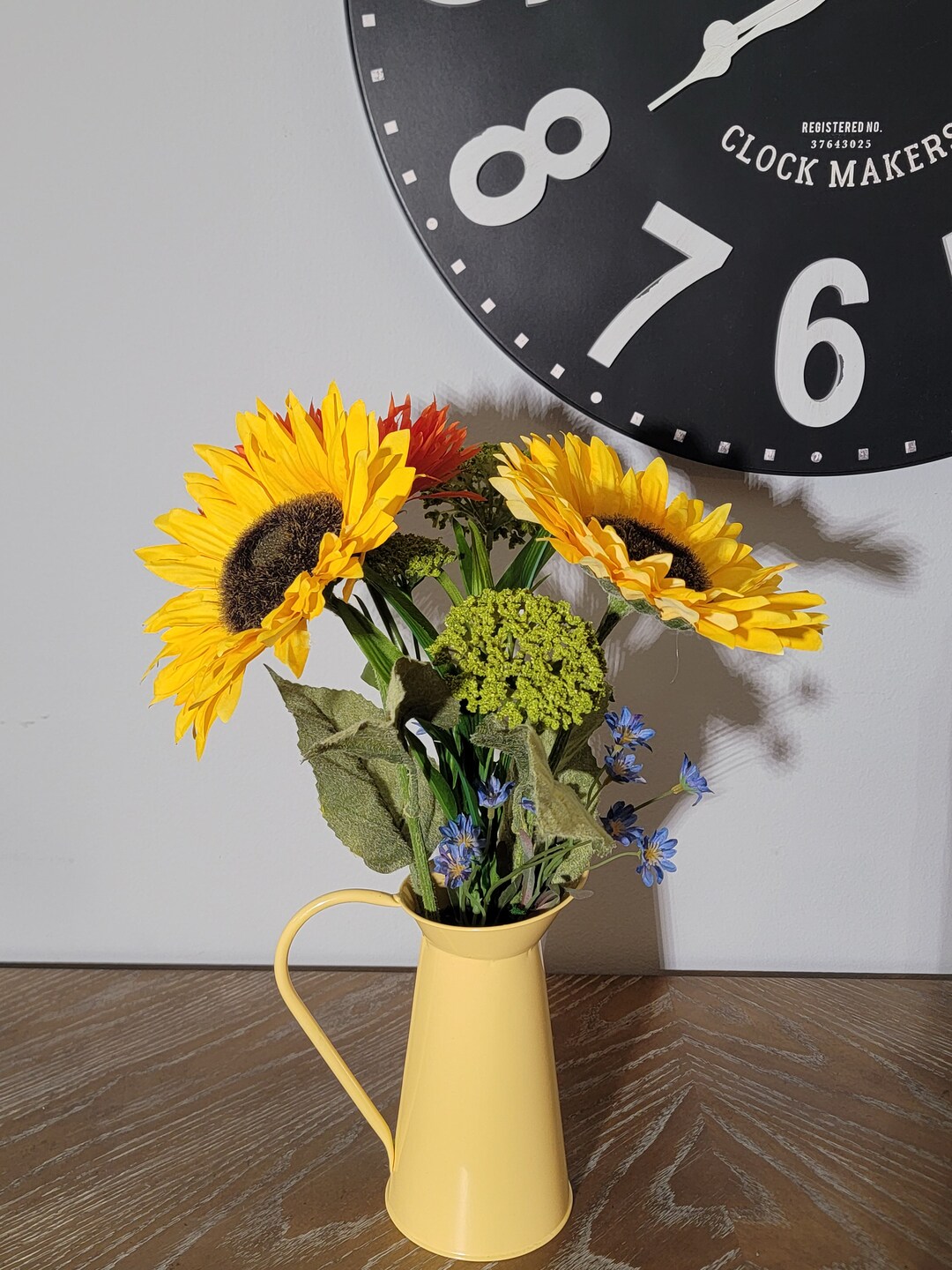 Yellow Kettle Flower Vase With Sunflowers - Etsy