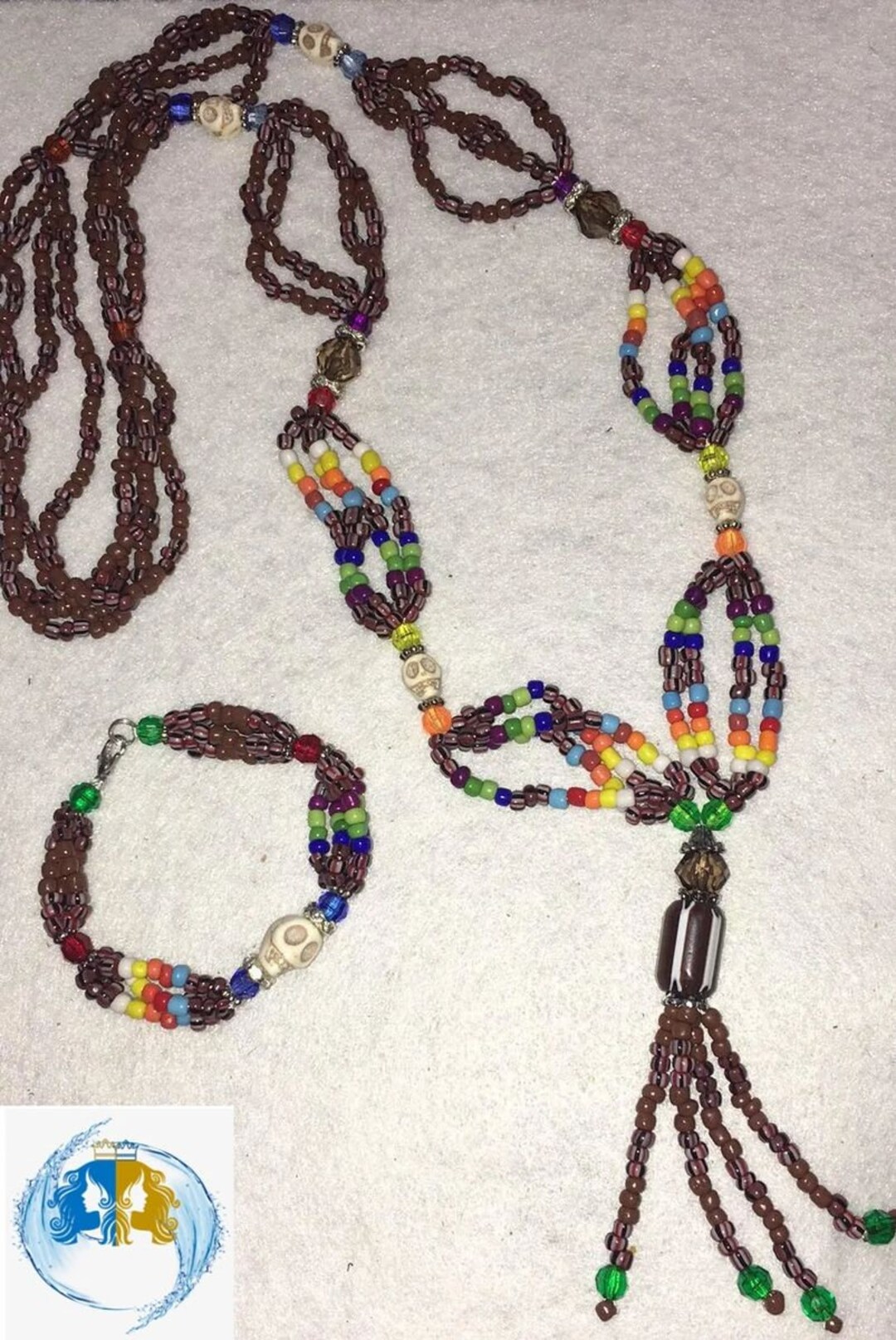 Mazo Necklace and Bracelet for Oyal With Skulls/ilde Ide Idde Y Mazo ...