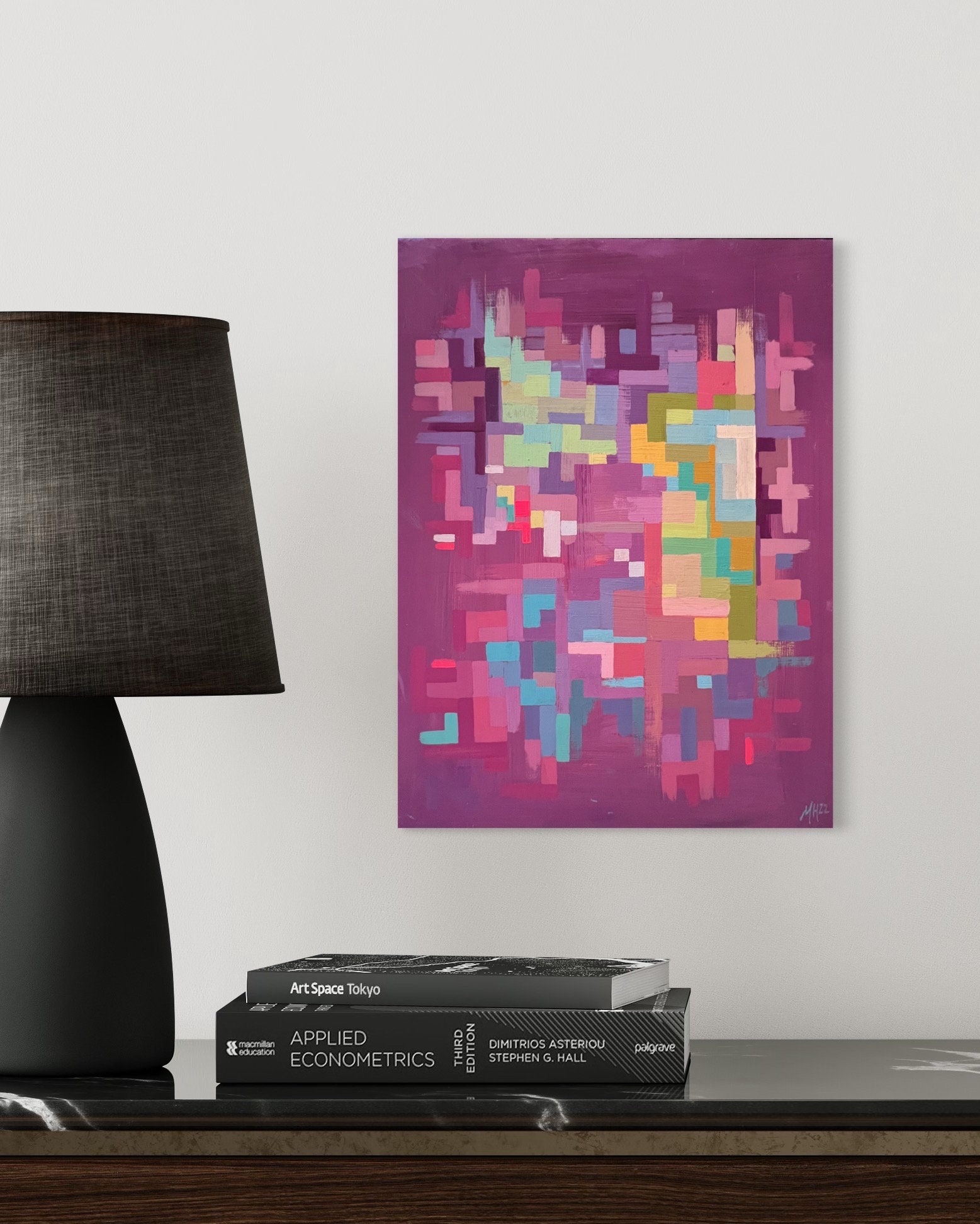 H - (original Acrylic Painting) - Retro / Gaming / Pixel / Pixels ...