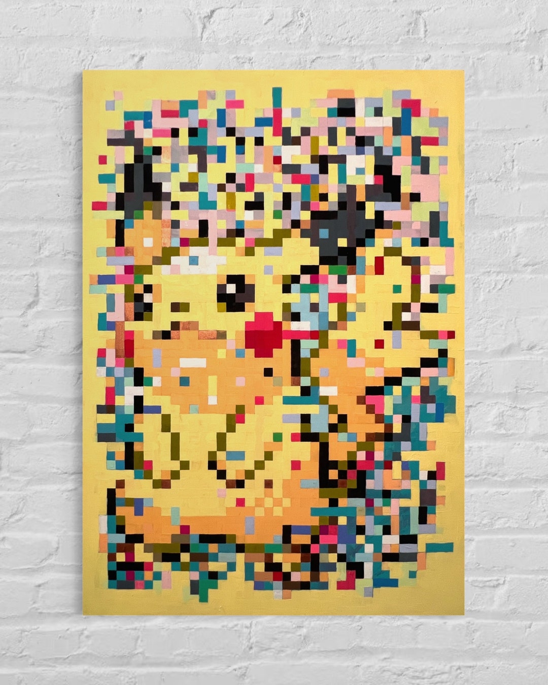 Electric Mouse original Painting A4 Size Retro Gaming Inspired Acrylic ...