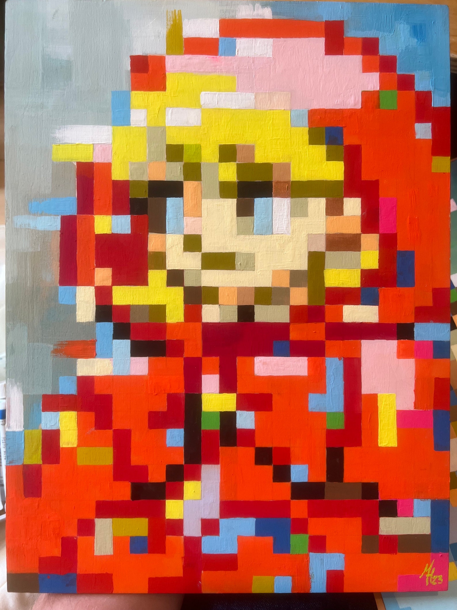Red Riding Hood original Painting A4 Size Retro Gaming Inspired Acrylic ...