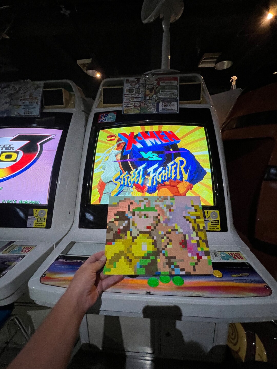 Rogue Xmen Vs Street Fighter Acrylic Pixel Painting Print Gaming ...