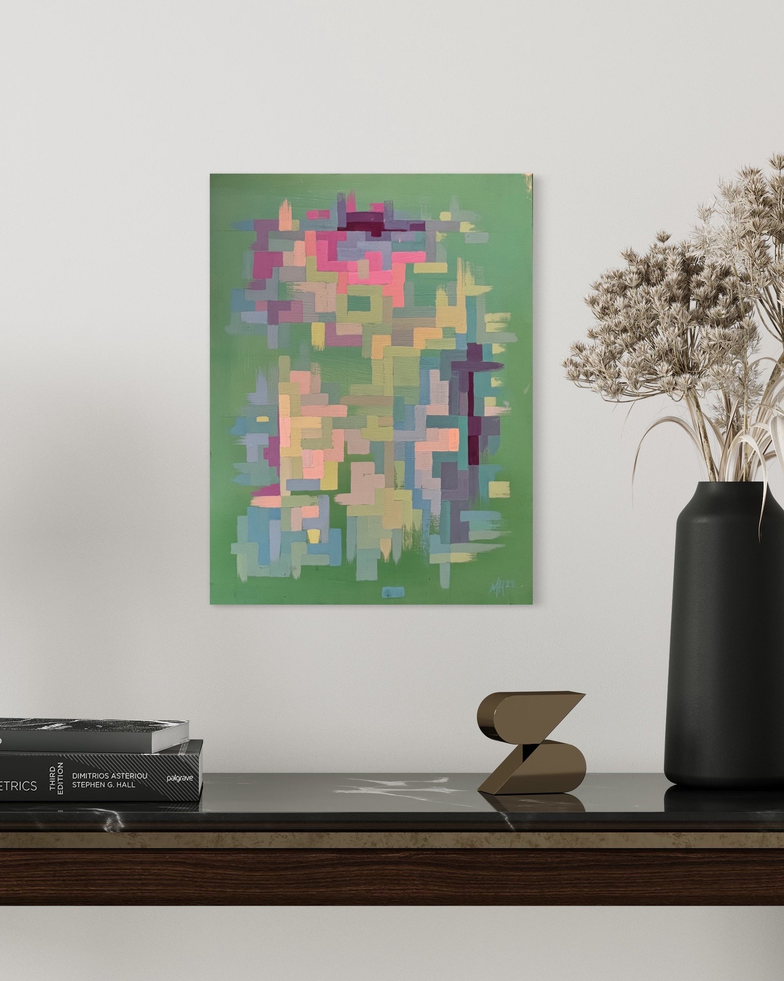J - (original Acrylic Painting) - Retro / Gaming / Pixel / Pixels ...