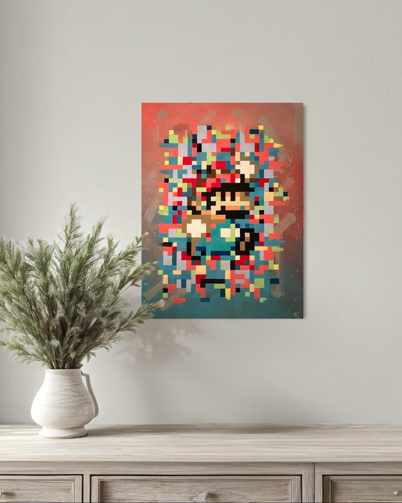 Chibi Mario (original Painting) “it’sa Me!” - Retro / Gaming / SNES ...