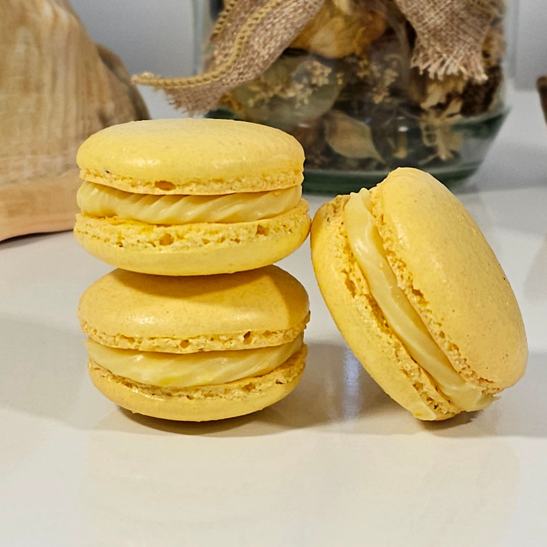 Handmade Lemon Macaron With Real Ingredients, No Artificial Color and ...