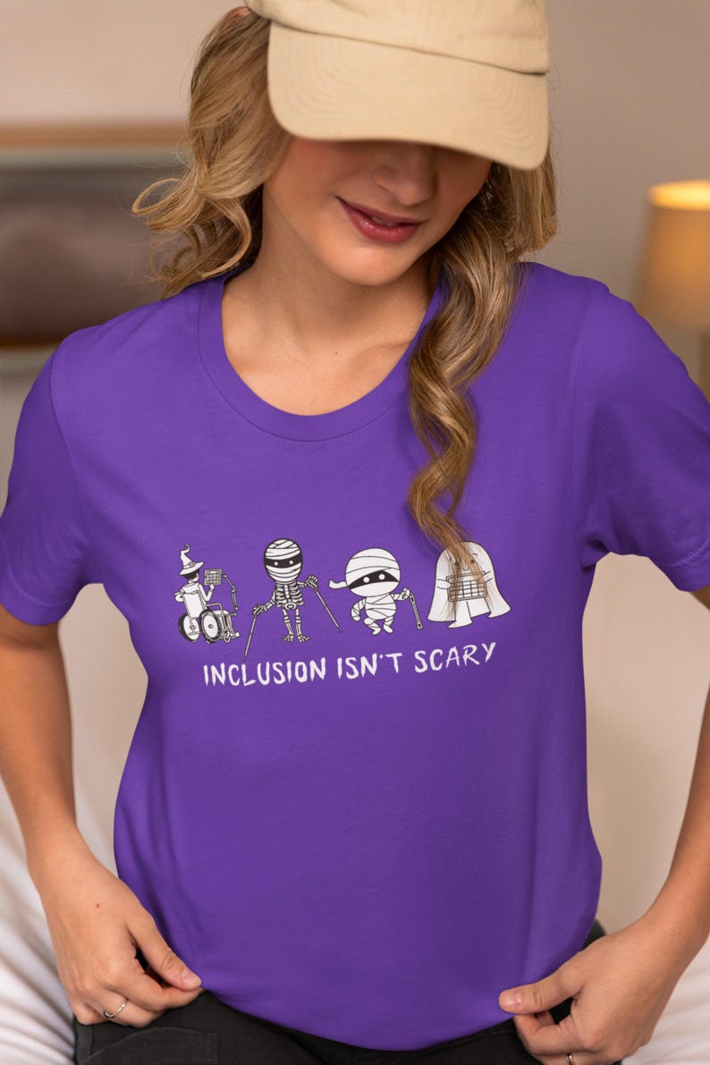 Inclusion Isn't Scary Teacher Skeleton Ghost Cute Halloween Instant ...