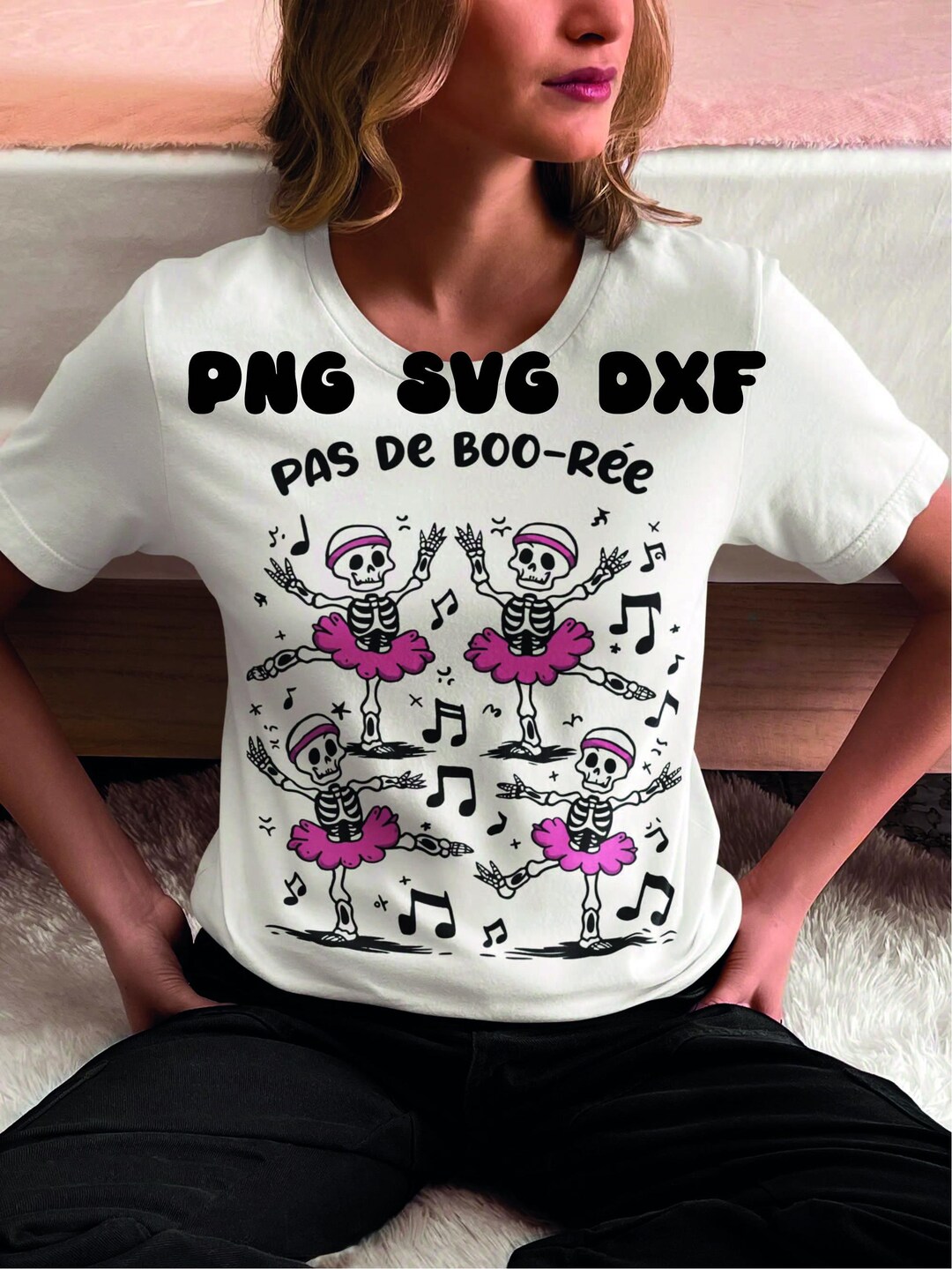 Skeleton Pas De Boo-rée Ballet Dancer Spooky Halloween Png, Pas De Boo ...