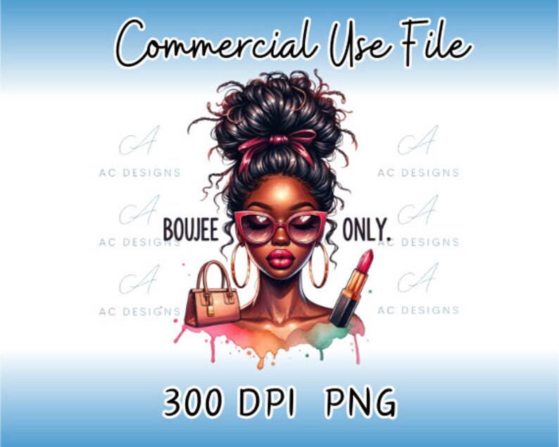 Boujee Png, Boujee Only PNG, Boujee Girl Clipart, Messy Bun Design ...