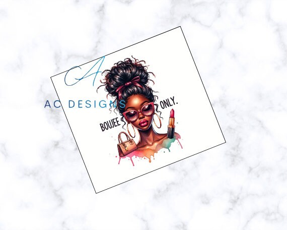 Boujee Png, Boujee Only PNG, Boujee Girl Clipart, Messy Bun Design ...
