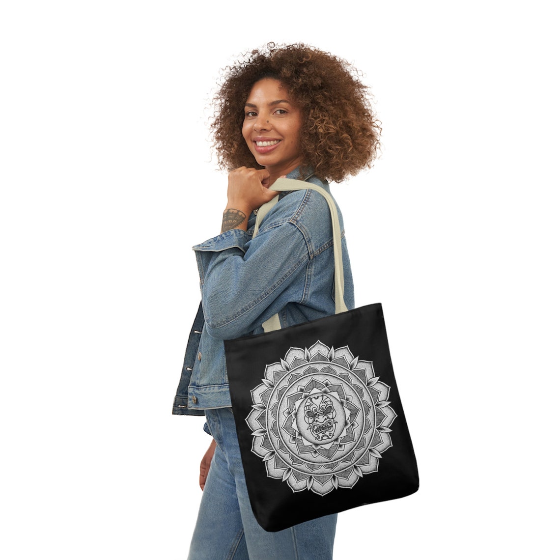 Canvas Tote Bag - Samurai - Mandala - Fashion - Style - Unique - Etsy