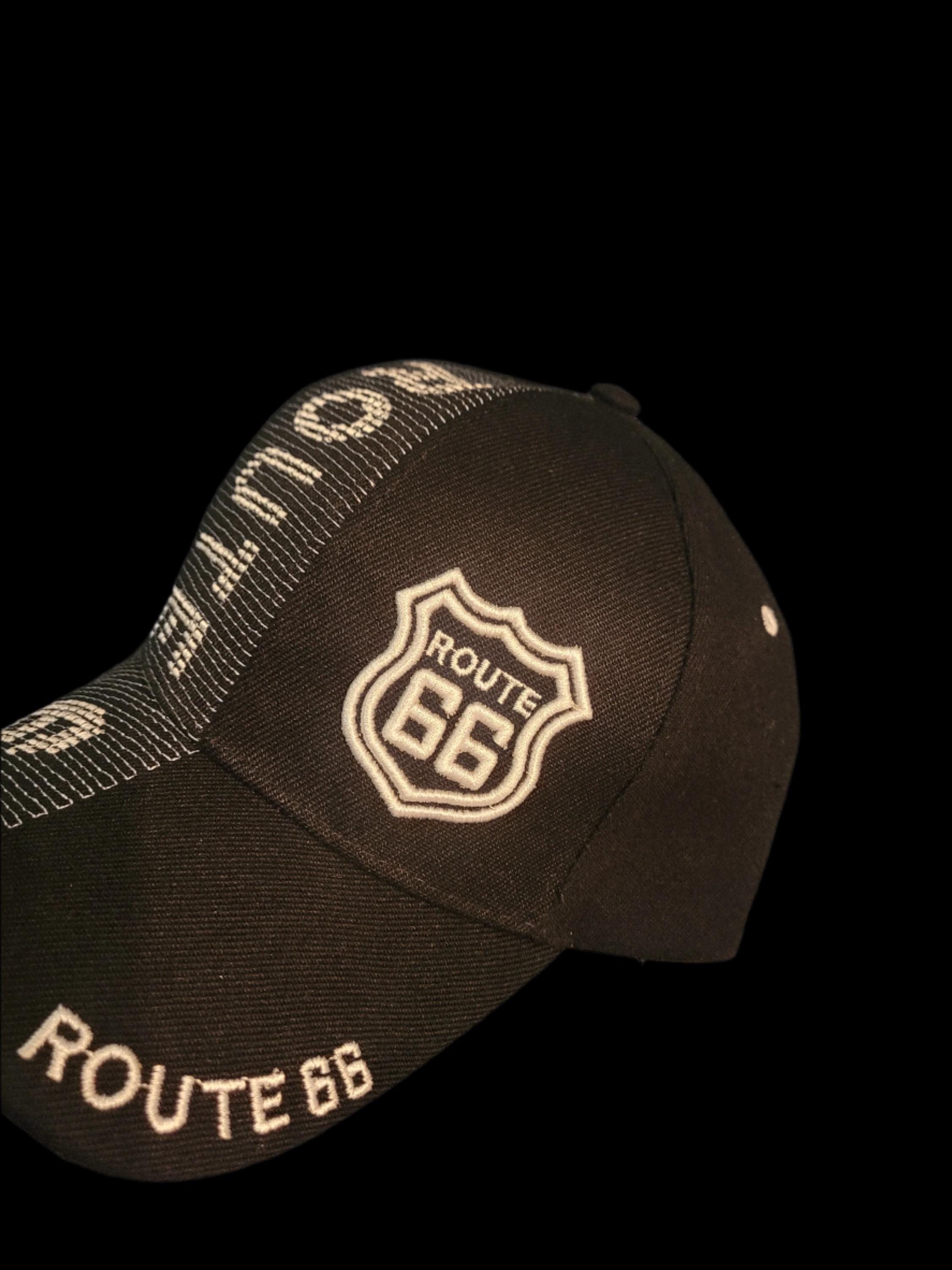 Route 66 Logo Split Stitch Six Panel Acrylic Baseball Cap - Etsy