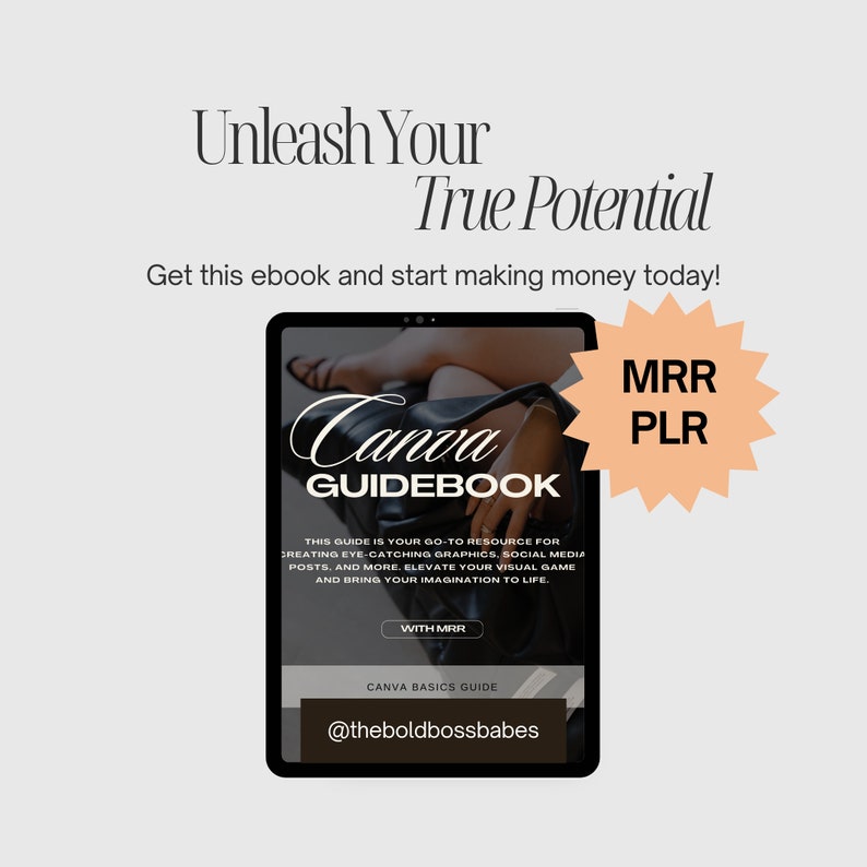 Canva Guidebook With PLR Canva Guidebook With Master Resell Right Canva Ebook Digital Marketing ...