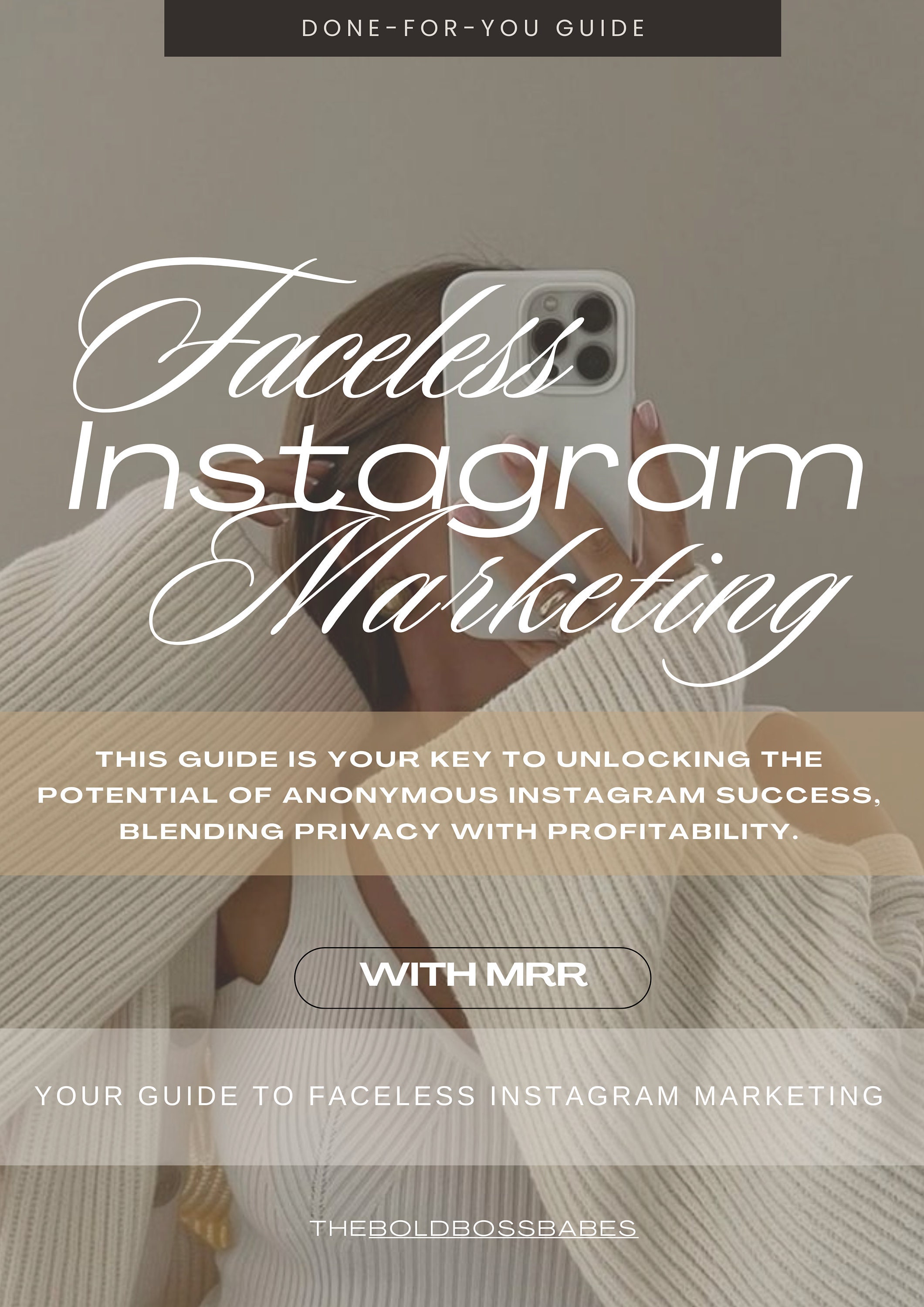 The Faceless Instagram Marketing Guide Ebook MRR PLR Ebook for Female ...