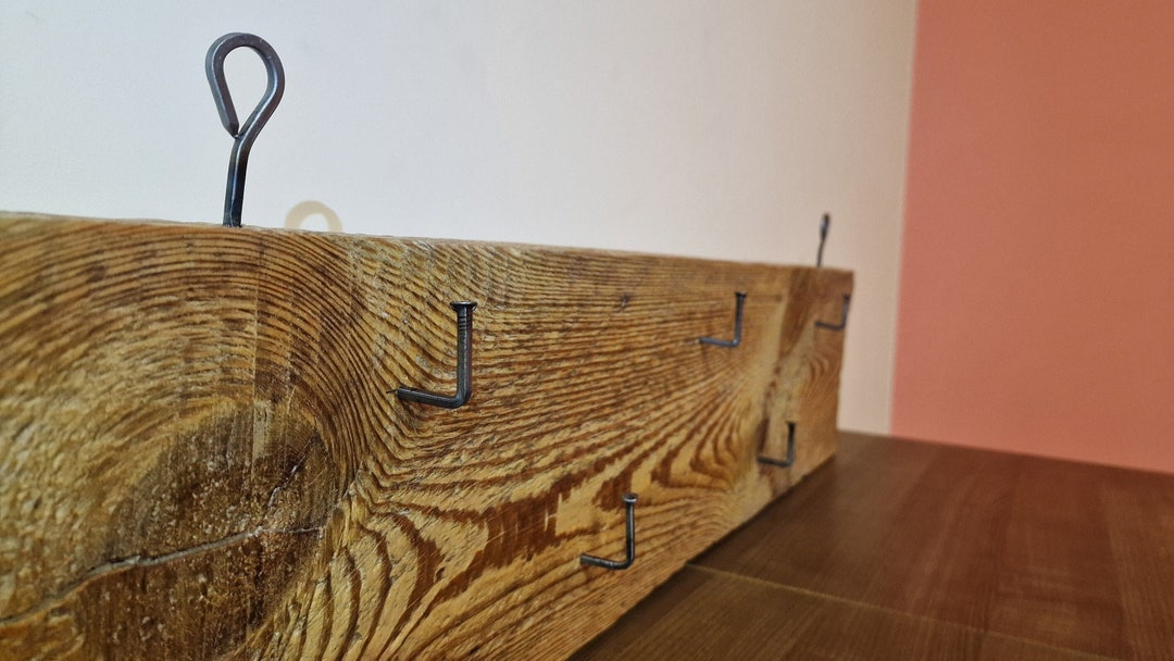 Wall Hanger for Clothes Made of an Old Beautiful Thick Board - Etsy