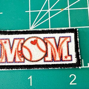 Sublimation Iron on Patches 1x2, Mom Baseball Small Patch, Love for ...