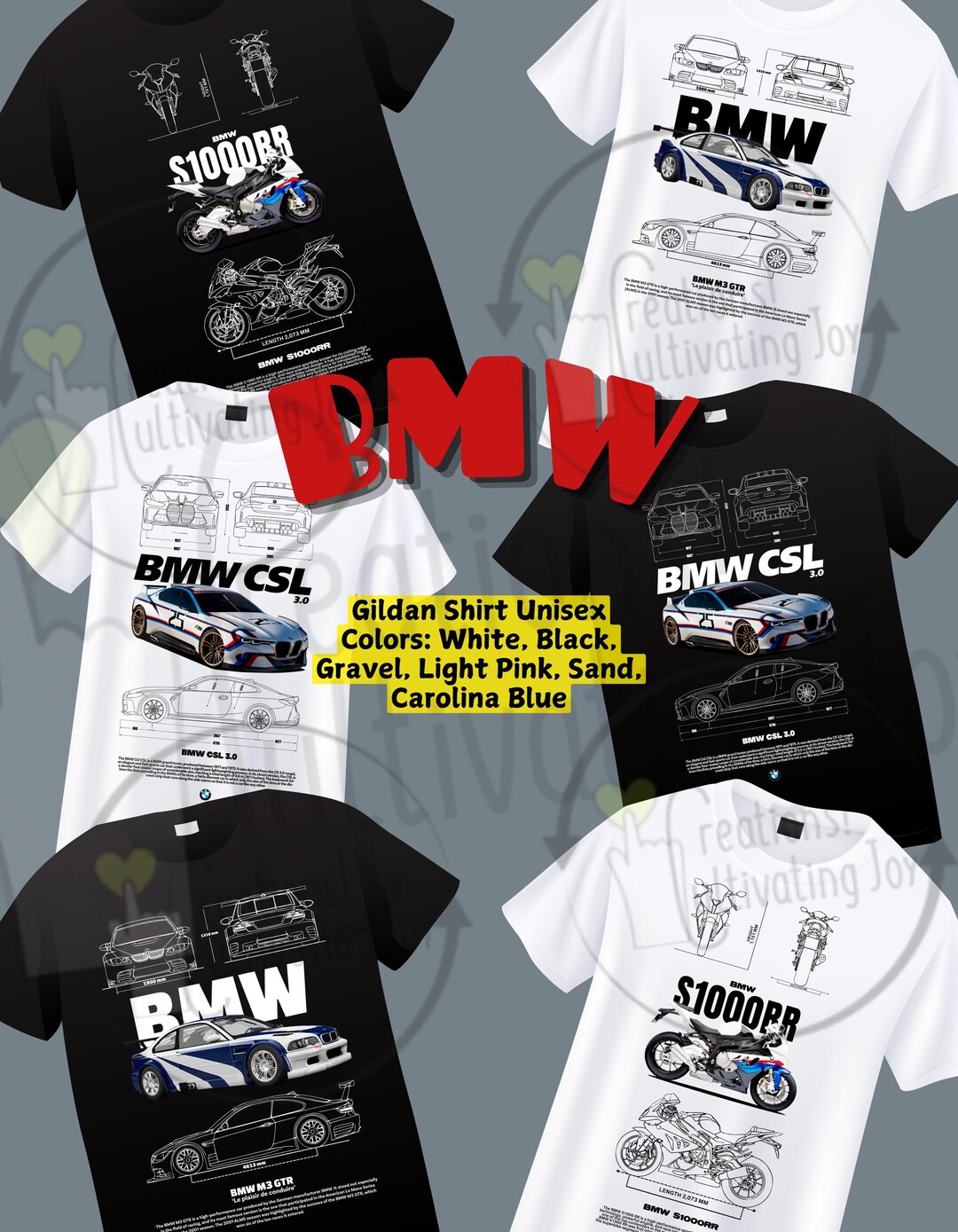 1 or 6 COOL Peel DTF Prints of BMW Vehicles - High-quality Durable ...