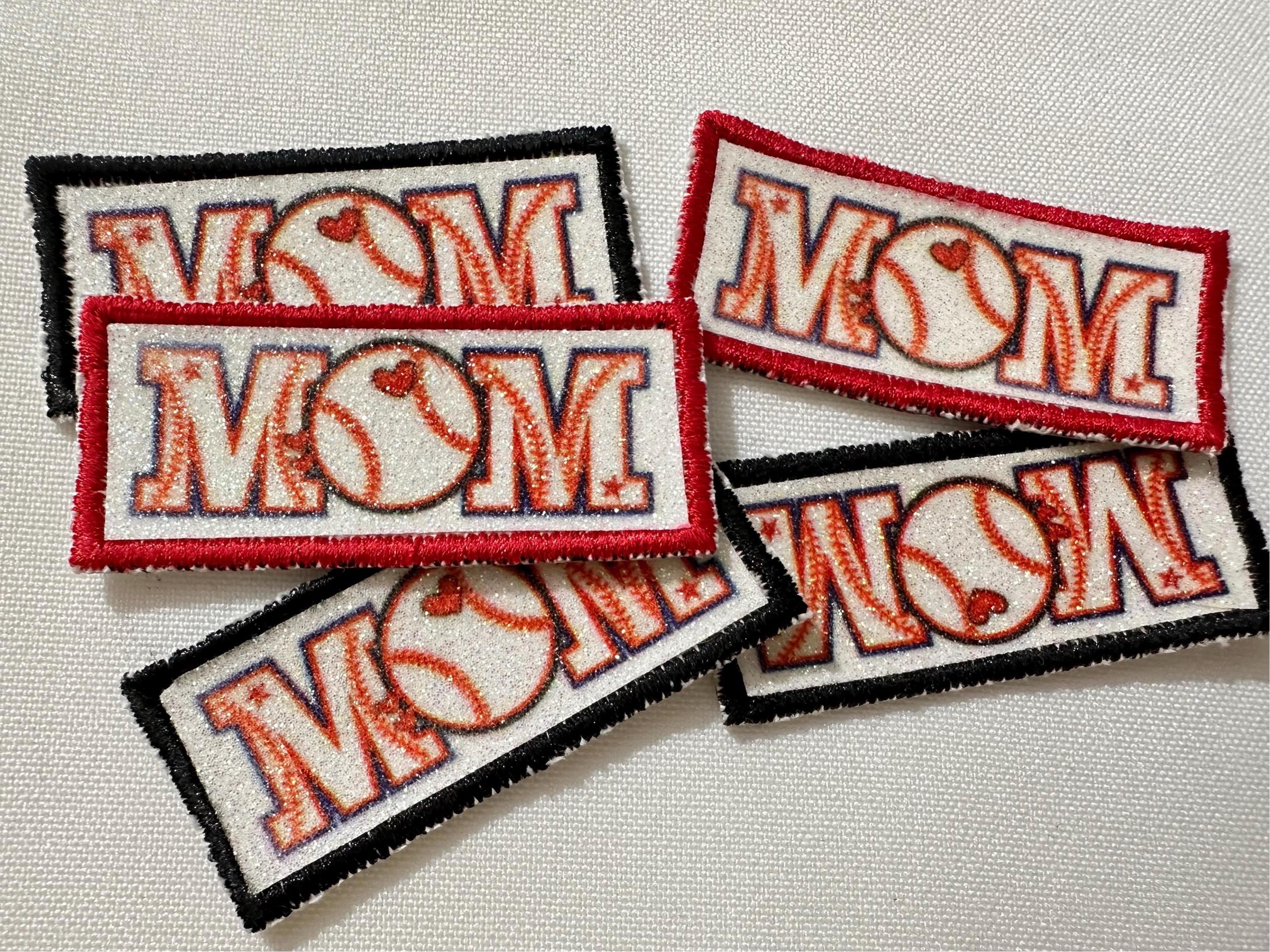 Sublimation Iron on Patches 1x2, Mom Baseball Small Patch, Love for ...