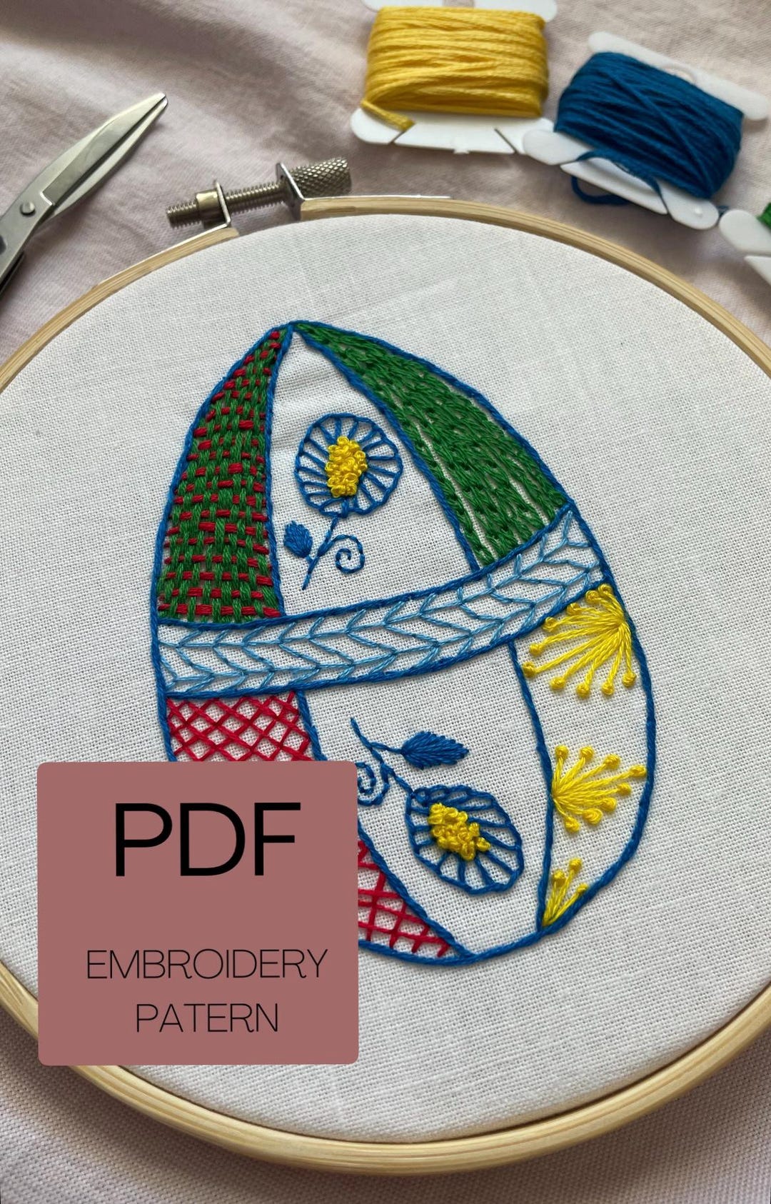 PDF Embroidery Pattern | Easter Egg | PDF Pattern Embroideryegg ...