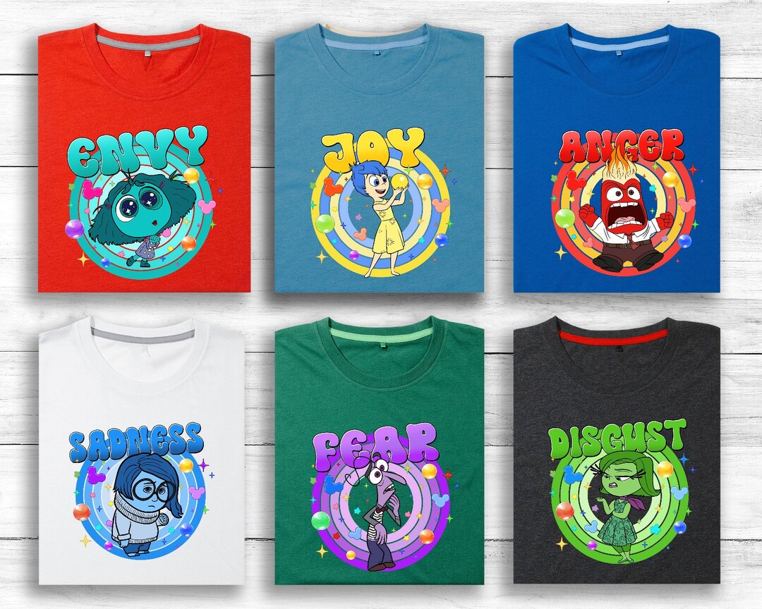 Inside Out Characters Costume, Inside Out 2 Shirt, Inside Out Group ...