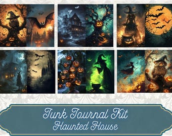 Haunted House, Halloween, Junk Journal Kit, Craft, for Kids, Printable ...