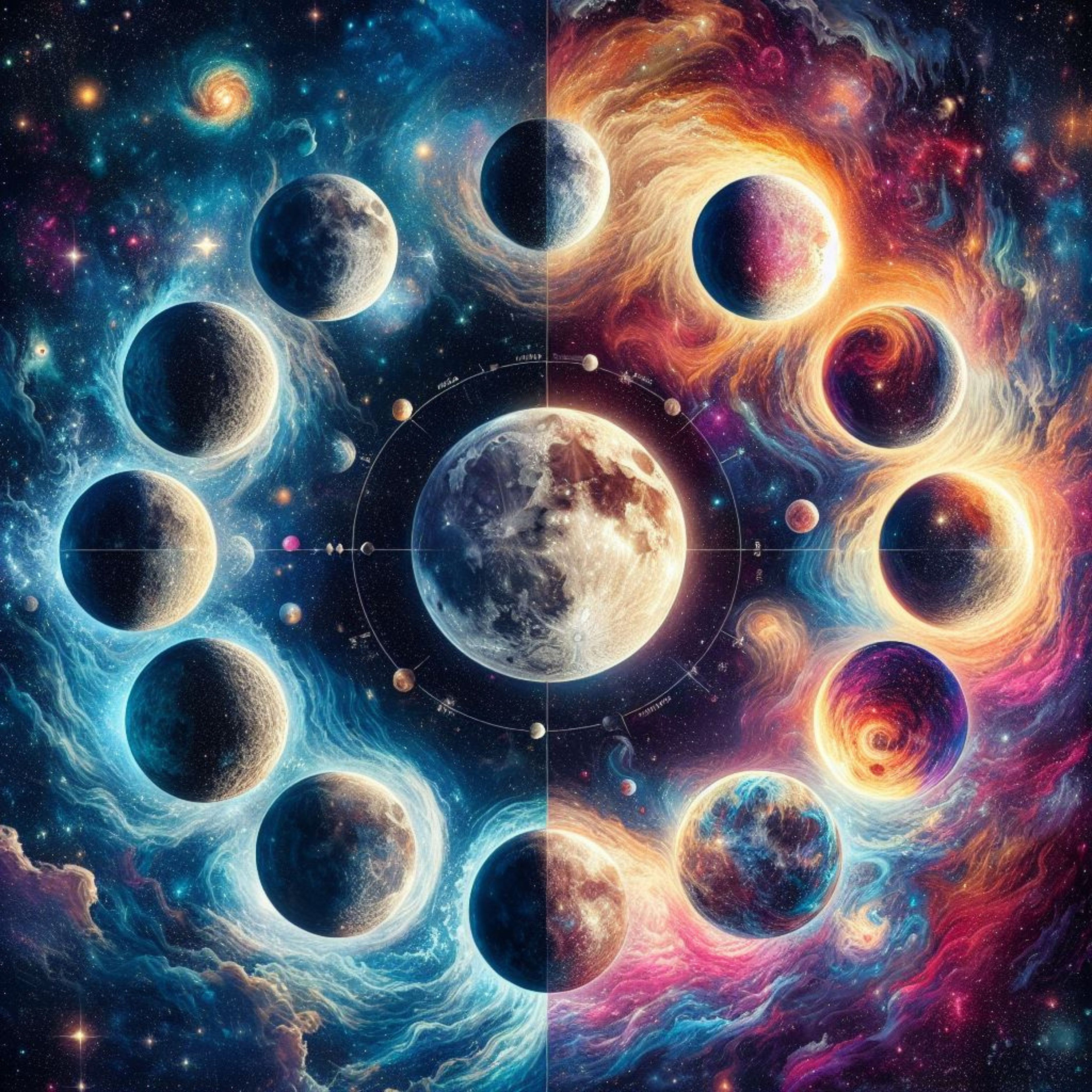 Phases of the Moon, Digital Downloadable Image - Etsy