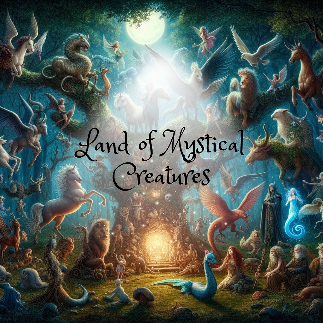 Mystical Creatures, Digital Download, Scrapbook Paper - Etsy