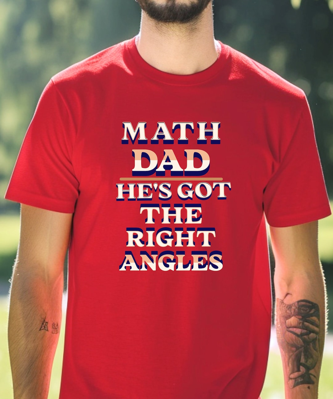 Math Dad T-shirt: 'right Angles' Cotton Tee - Etsy